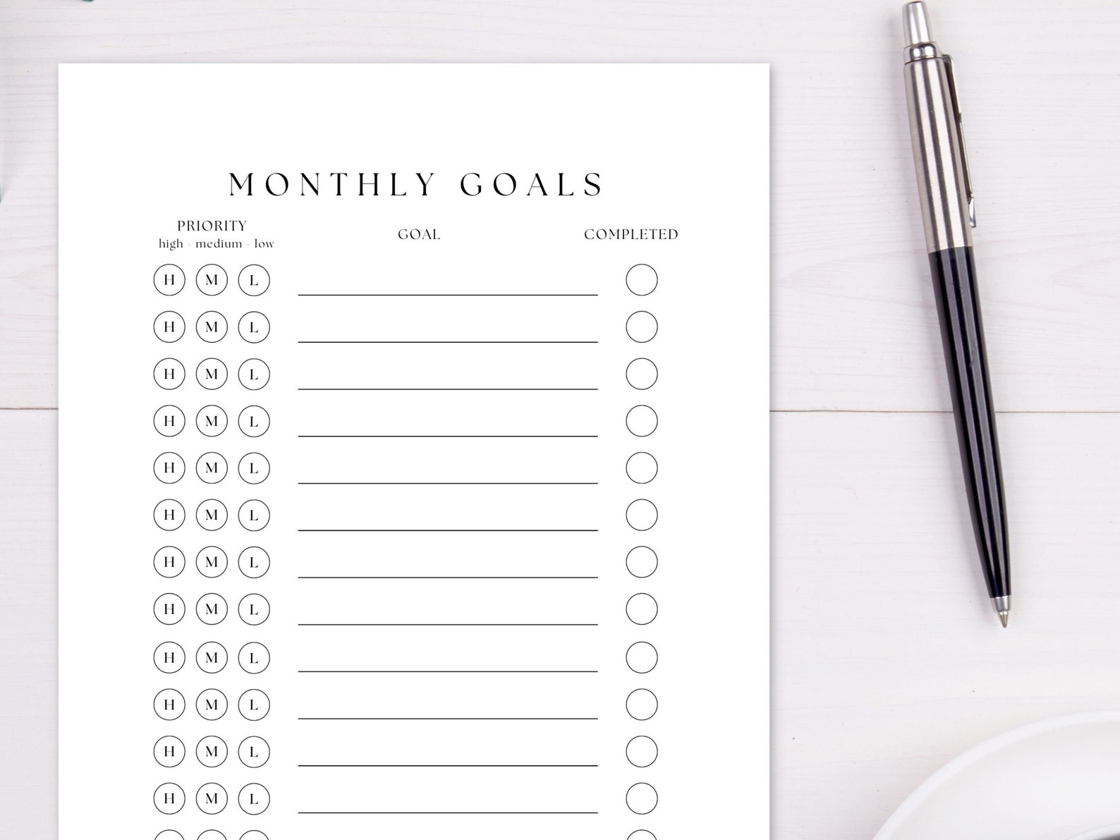 Goal Checklist Daily Goal Checklist Weekly Goal Checklist Daily ...
