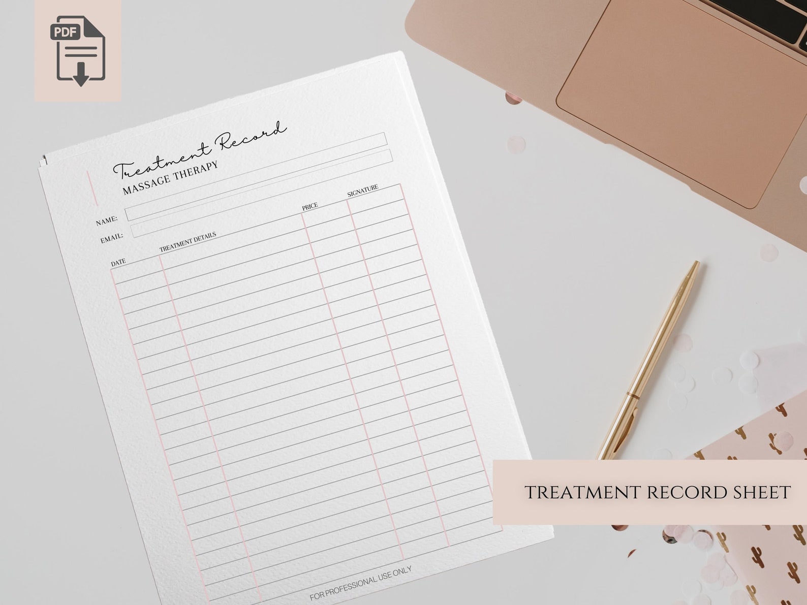 Massage Therapy Form Bundle Printable Business Salon Forms Spa Beauty ...