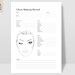 Makeup Client Record Face Chart Digital Printable Face Chart Makeup ...