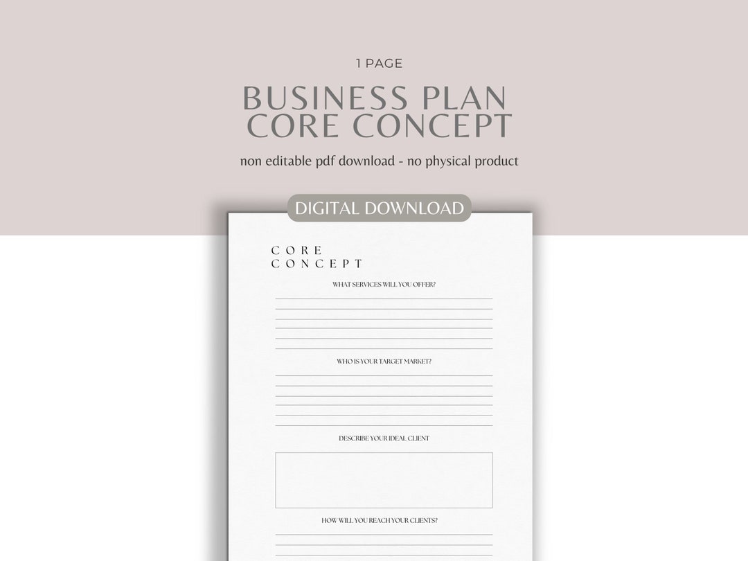 Business Plan Core Concept | Business Plan | Business | Beauty Business ...