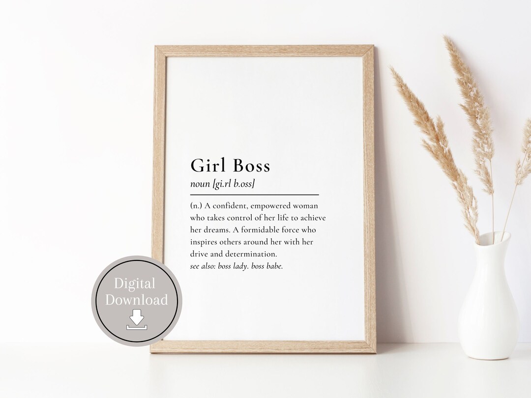 Girl Boss Definition Wall Art | Girl Boss Definition Poster Print ...