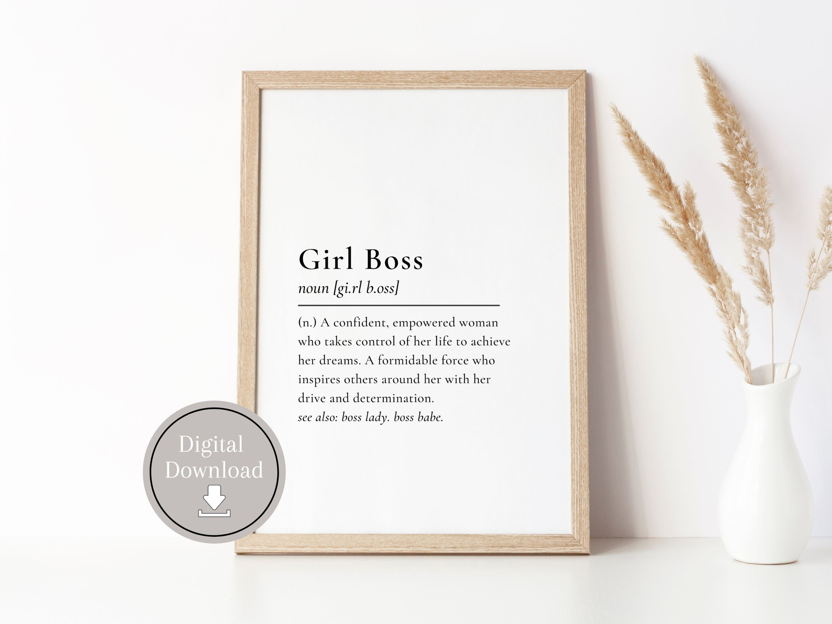 Girl Boss Definition Wall Art | Girl Boss Definition Poster Print ...