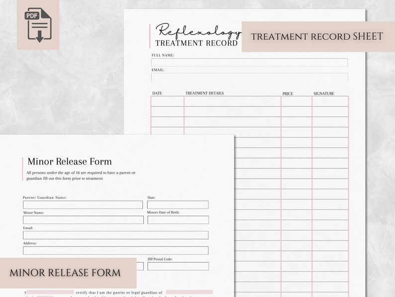 Reflexology Form Bundle | Salon Business Bundle Form | Digital Business ...