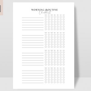 Morning and Night-time Routine Checklist | Morning Routine | Night-time ...