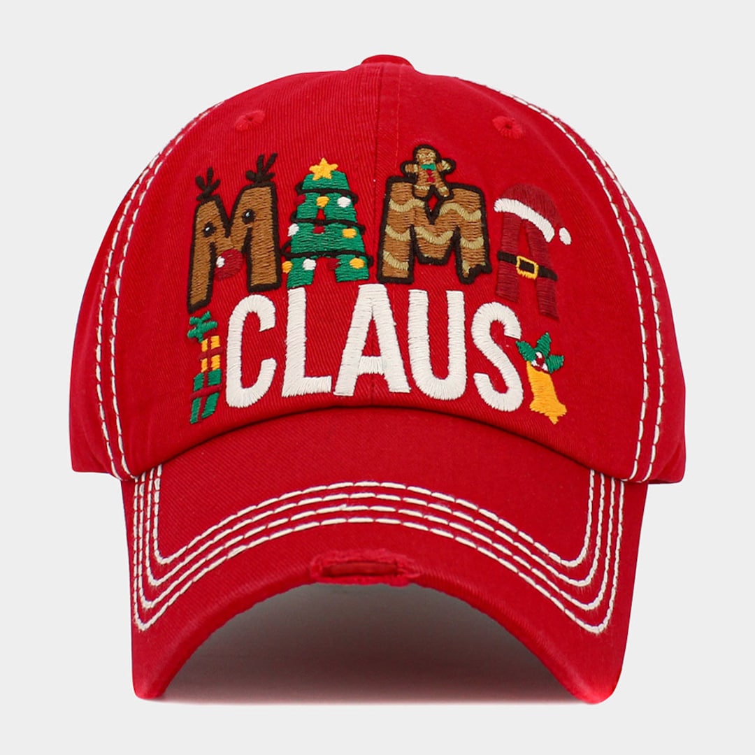 Christmas Hats, Christmas Baseball Cap, Mama Claus , Gift for Mom, Gift ...