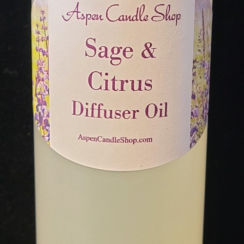 8 Oz Sage and Citrus Fragrance Reed Diffuser Oil Refill With - Etsy