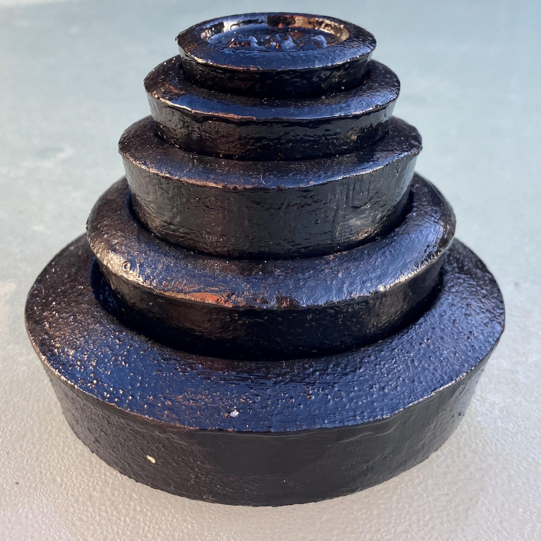 Mid Century Cast Iron Imperial Weights: 5 Piece Set, Circa 1960 - Etsy
