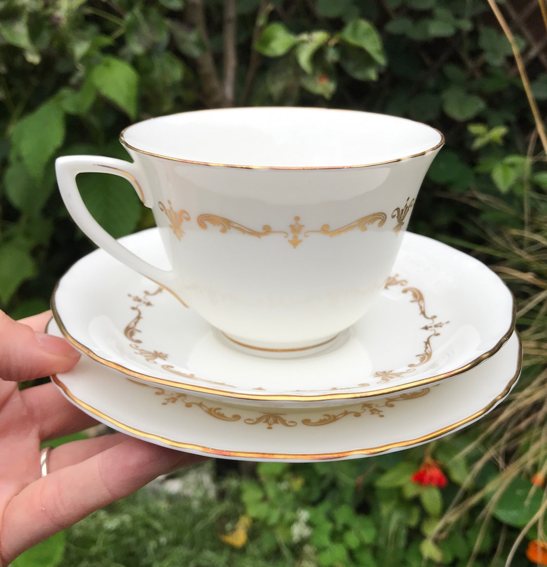 Royal Worcester Chantilly Tea Trio: Fine Bone China Cup, Saucer, Plate ...