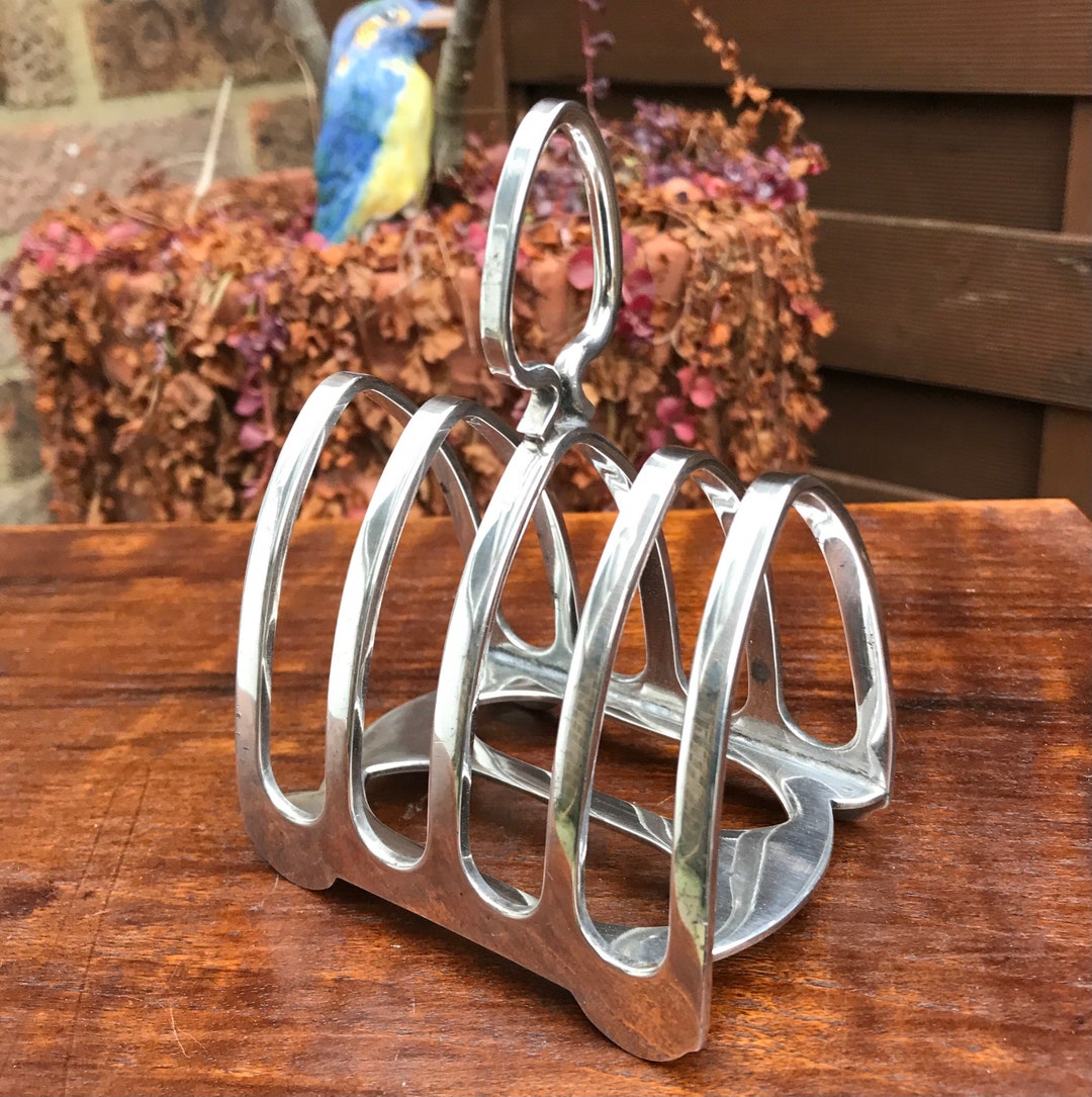 Antique English Silver Plated Toast Rack, Hallmarked 1924 Elkington ...