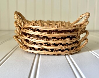 Woven Seagrass Coasters - Set of 6 - Rattan Decor - Wicker - Boho - Etsy