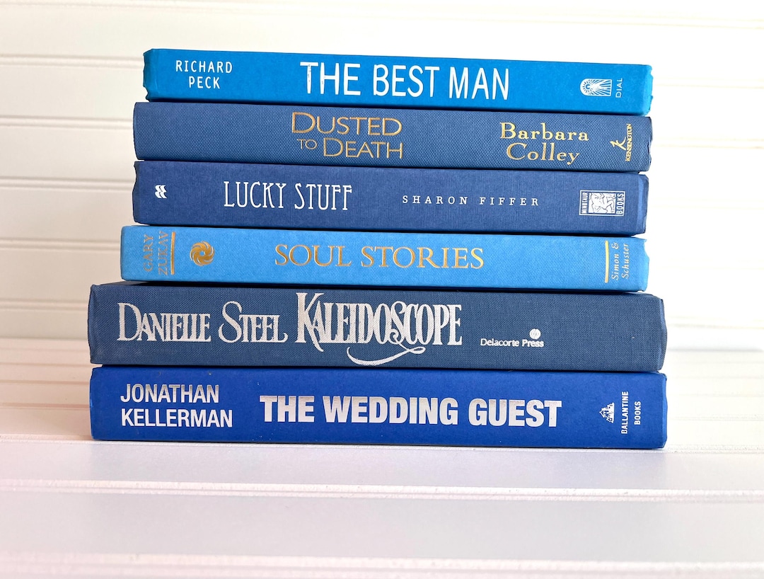 Decorative Stack of Books - Blue Variety - Etsy