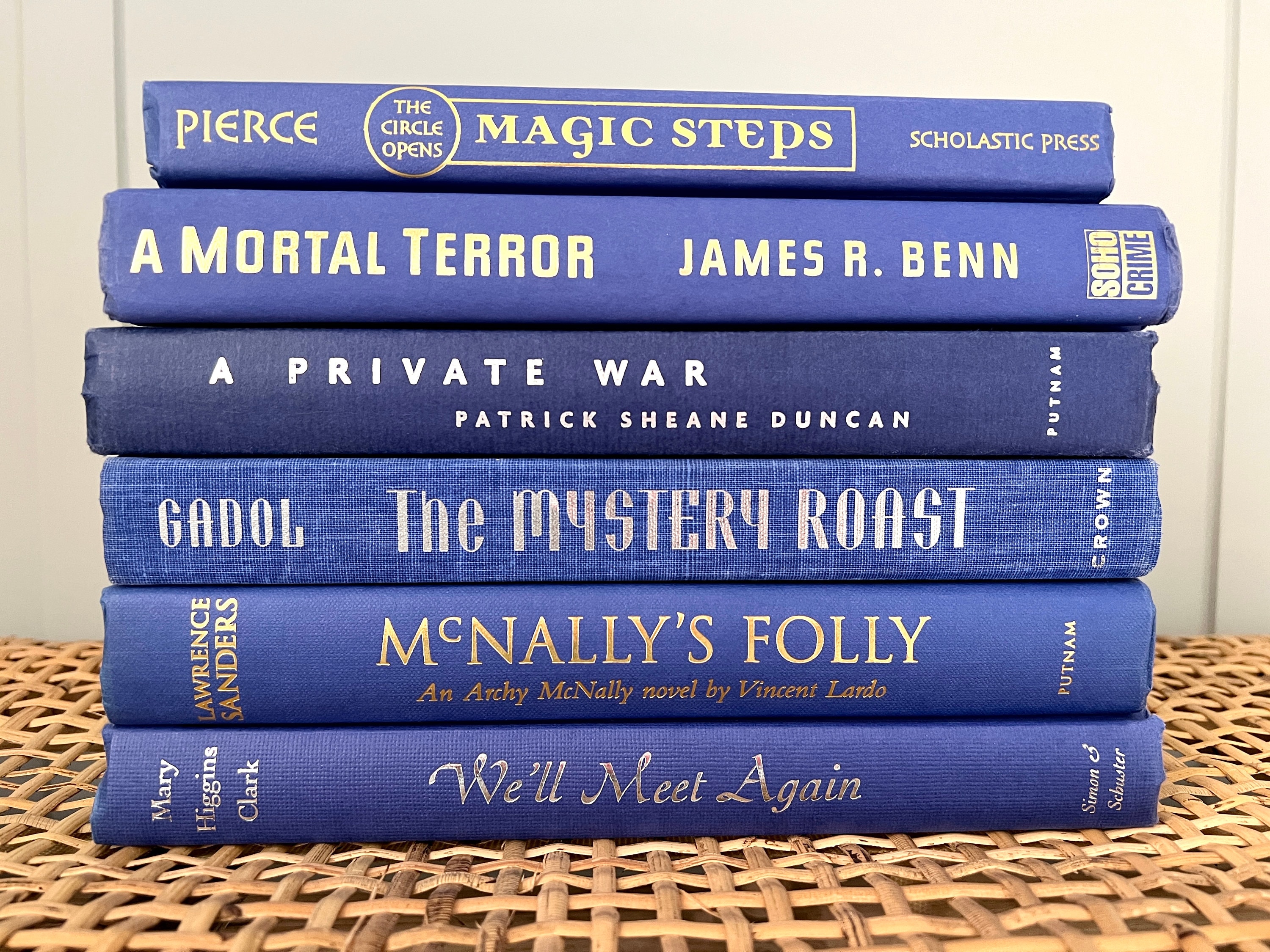 Decorative Stack of Books - Cobalt Blue - Etsy