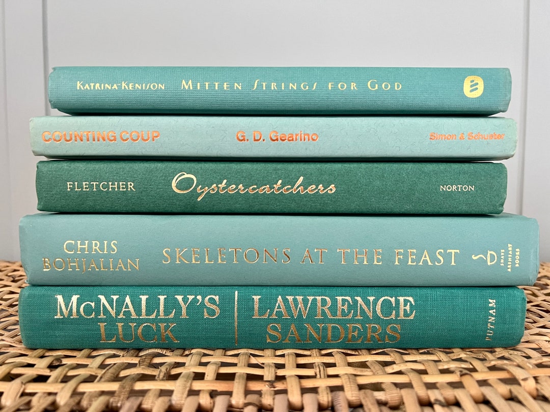 Decorative Stack of Books Teal - Etsy
