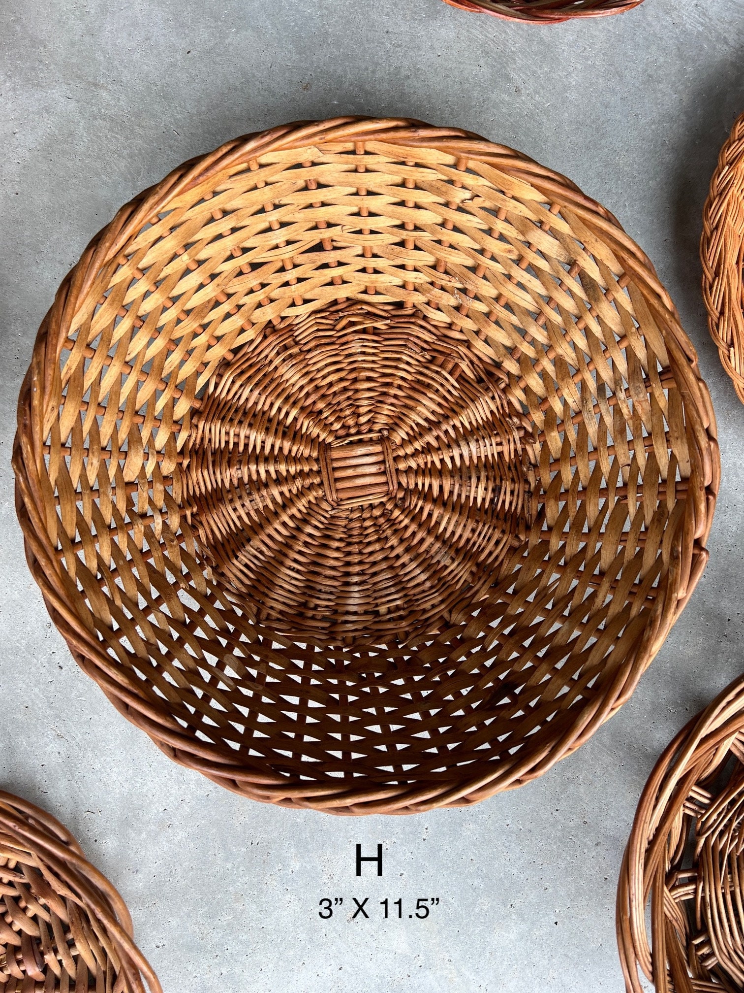 Wicker Baskets - Set 2 - Etsy