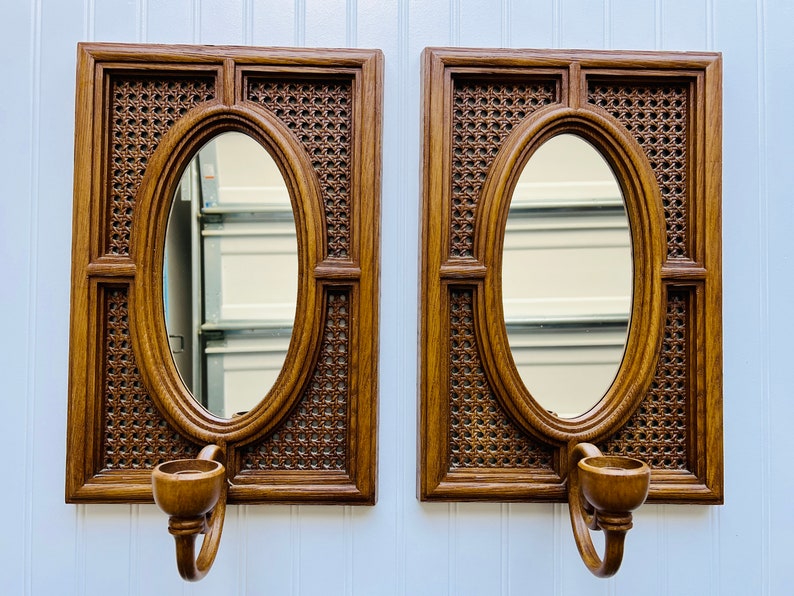 Faux Wood Candle Wall Sconces Set of 2 - Etsy