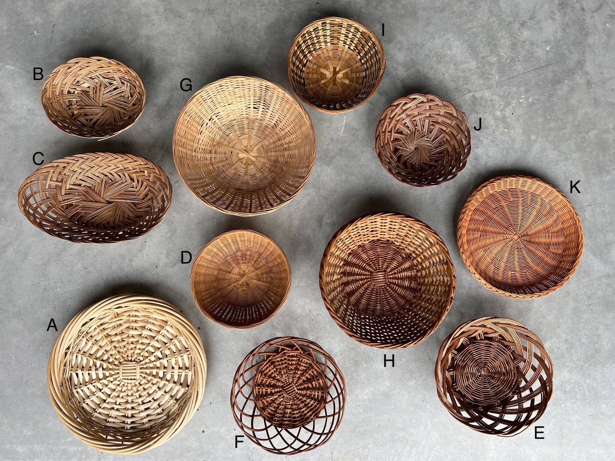 Wicker Baskets - Set 2 - Etsy