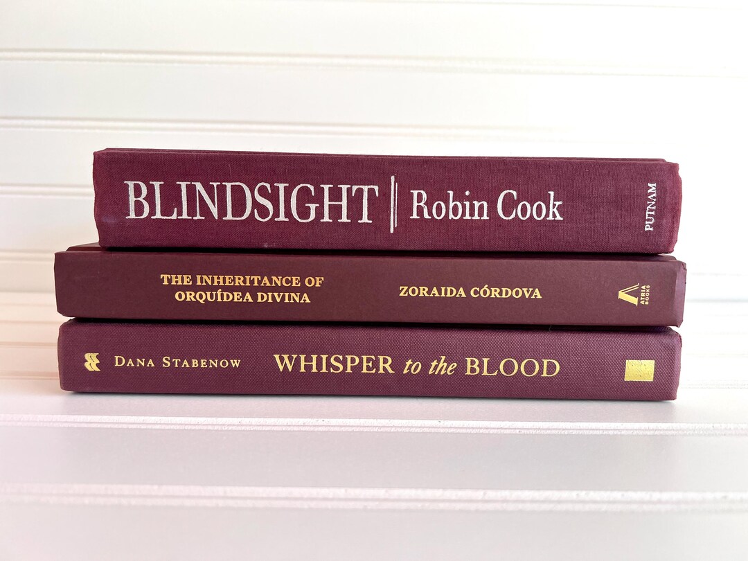 Decorative Stack of Books - Maroon - Etsy
