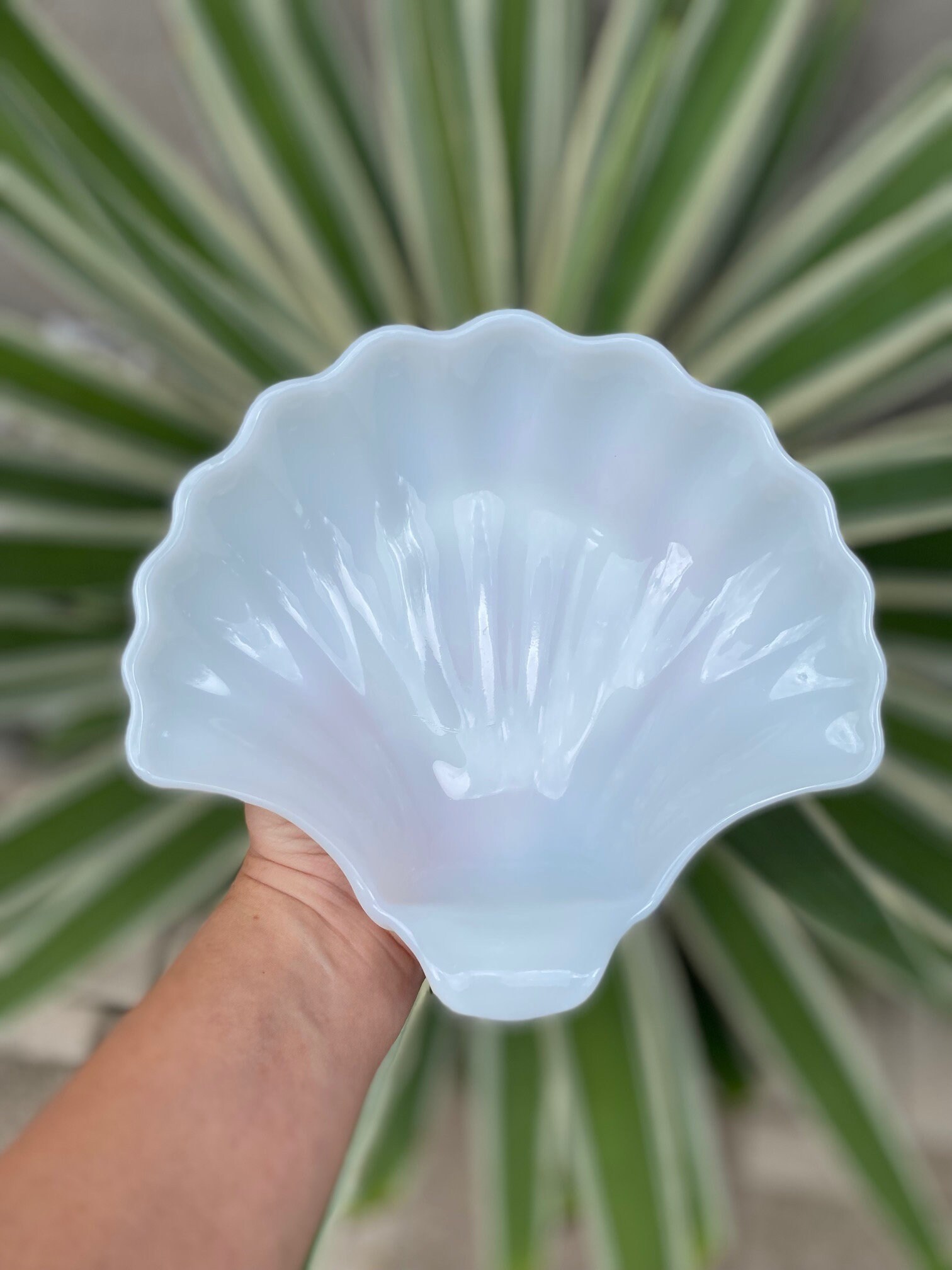 Vintage Milk Glass Shell Dish Set of 4 - Etsy