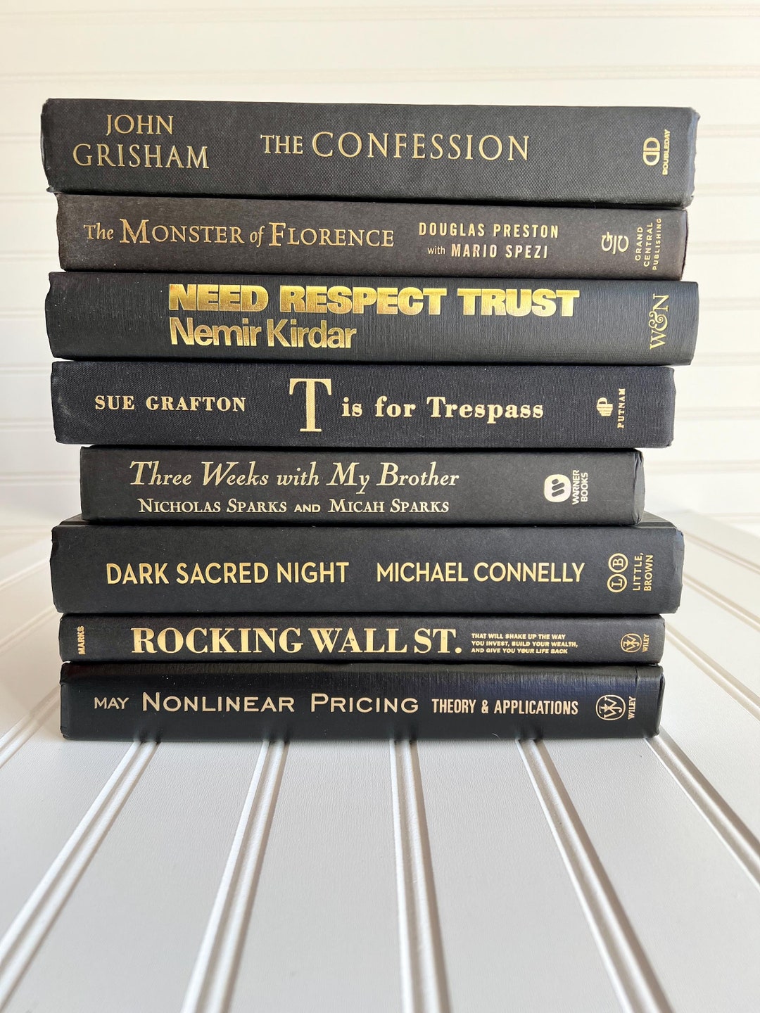 Decorative Stack of Books - Small Black - Etsy