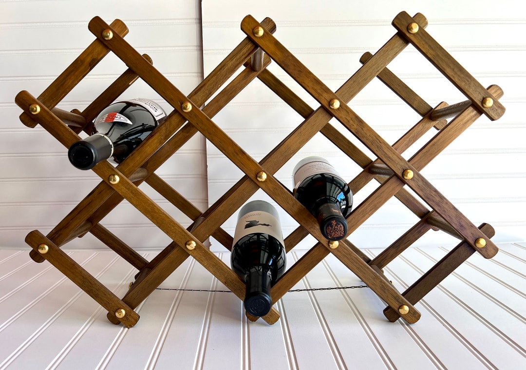 Vintage Folding Wine Rack - Etsy