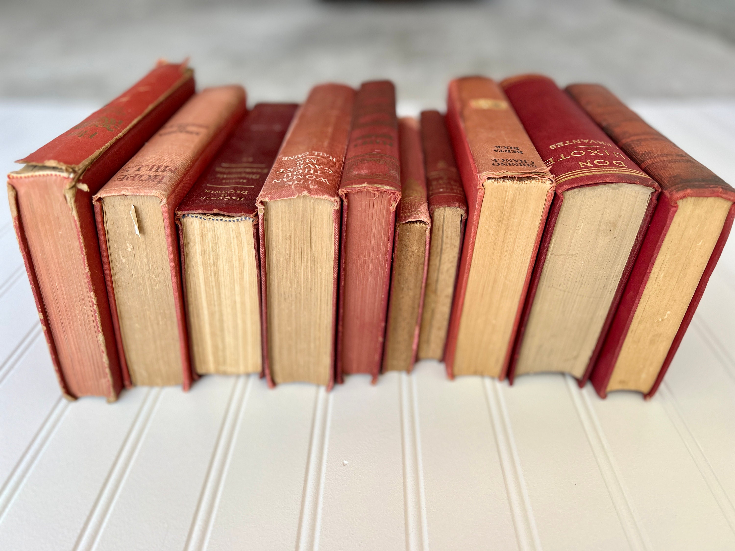 Stack of Vintage Red Books (10) - Etsy