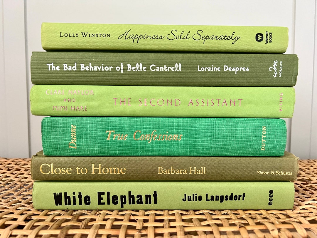 Decorative Stack of Books Green - Etsy