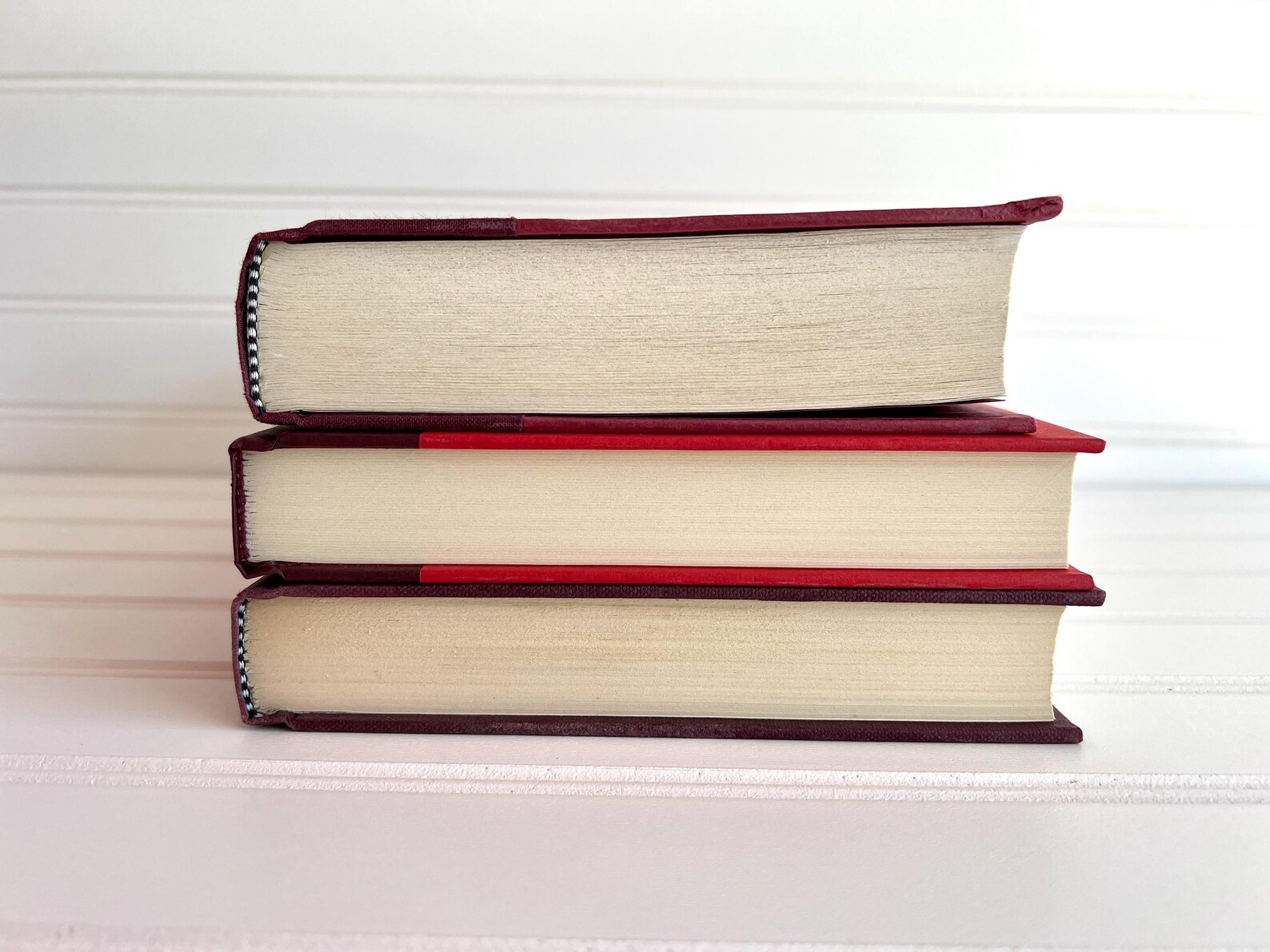 Decorative Stack of Books - Maroon - Etsy