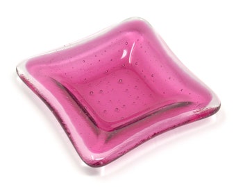 Pink Glass Ring Dish | Etsy