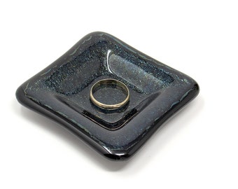 Vintage Hachar Blue and Green Glass Candle Holder - Etsy