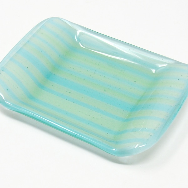 Aqua Glass Plates - Etsy