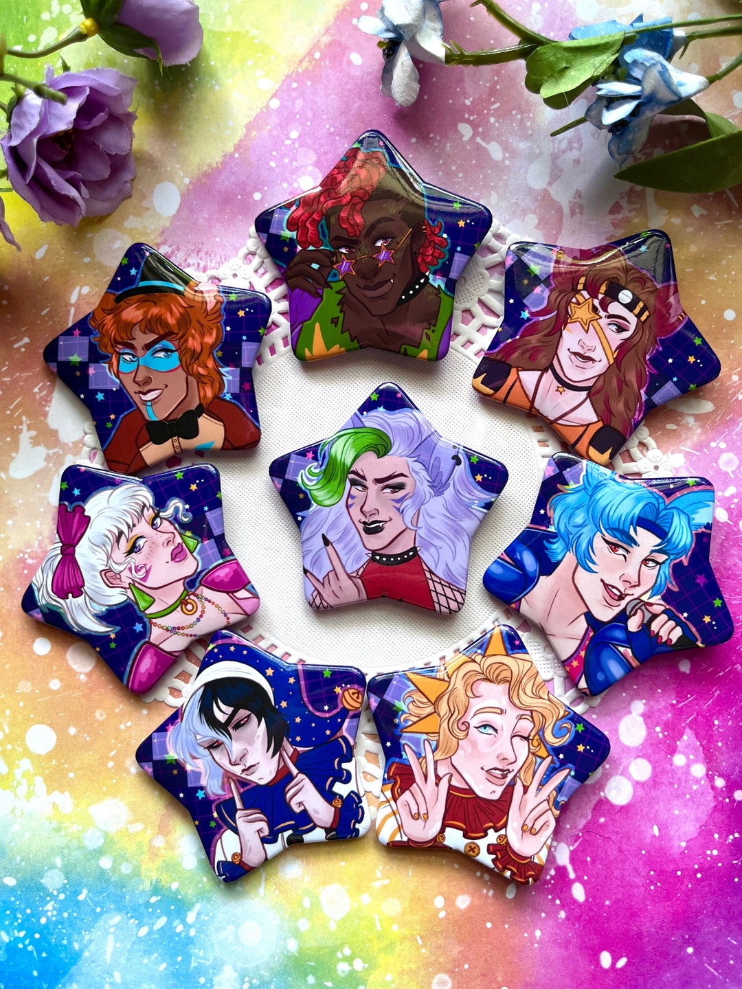 FNAF Security Breach Star Buttons - Etsy