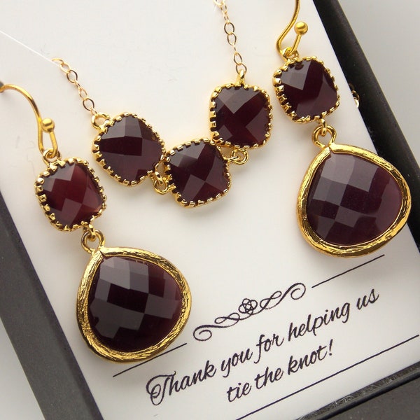 Burgundy Jewelry - Etsy