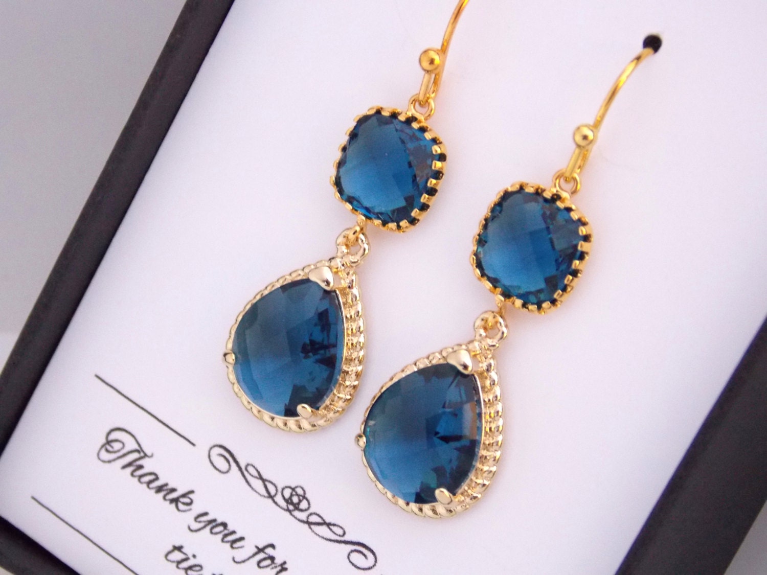 Navy Blue Earrings Gold Navy Bridesmaid Earrings Drop - Etsy Navy Blue Earrings Gold Navy Bridesmaid Earrings Drop - Etsy