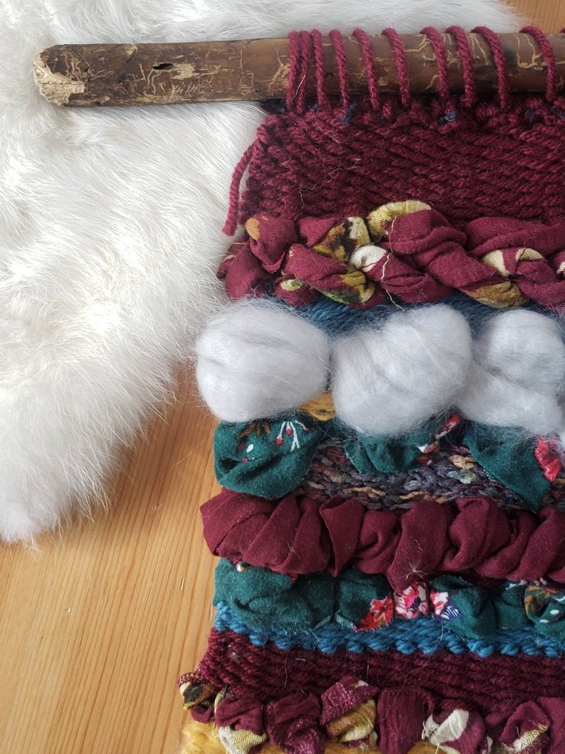 Autumn Weaving Maroon Fiber Art Unique Gift for Daughter - Etsy