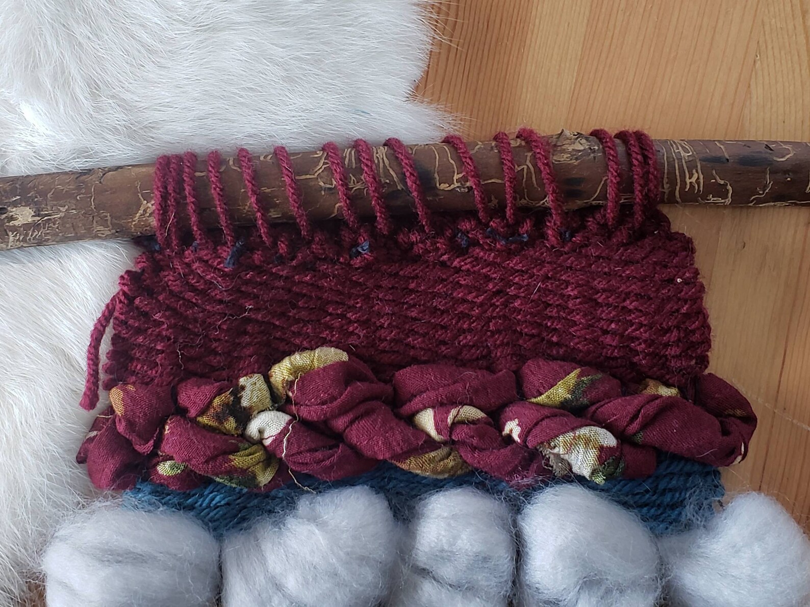 Autumn Weaving Maroon Fiber Art Unique Gift for Daughter - Etsy