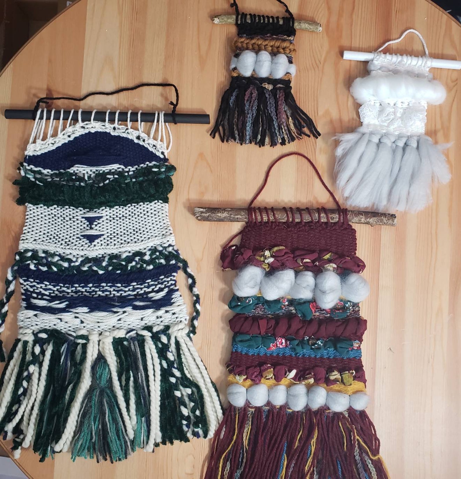 Autumn Weaving Maroon Fiber Art Unique Gift for Daughter - Etsy