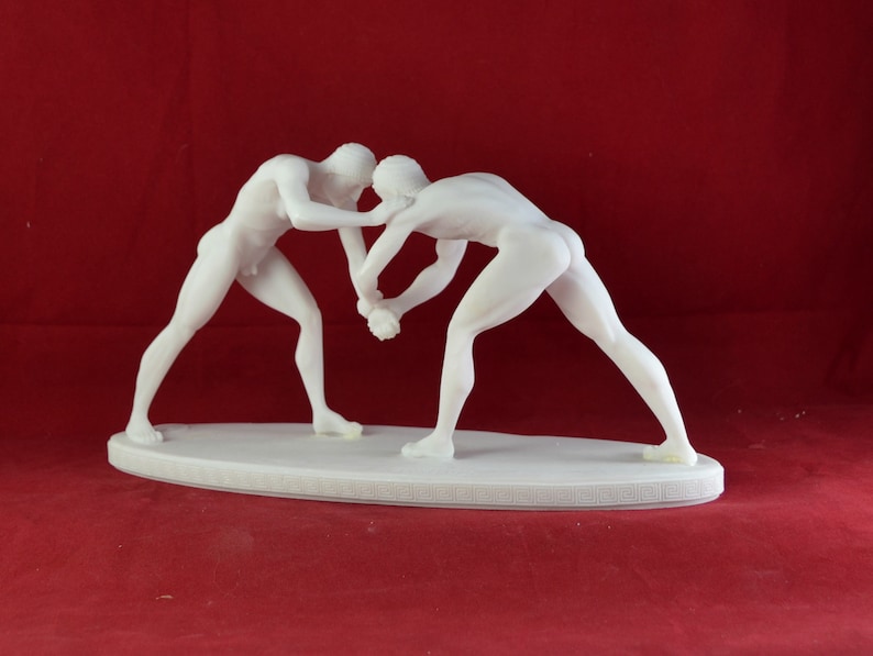 Wrestlers Greek Ancient Wrestling Athelets Statue White 23 X - Etsy