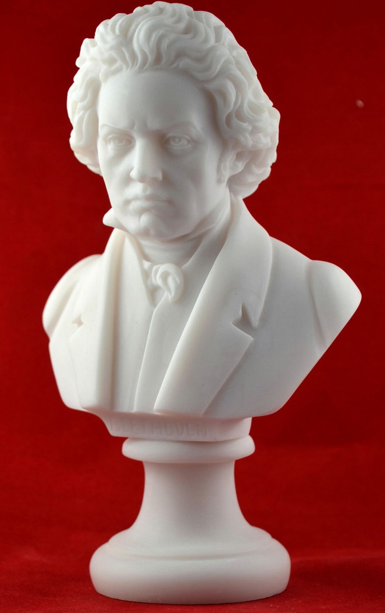 Beethoven Bust Greek Statue White NEW 16cm 63 Inch | Etsy UK