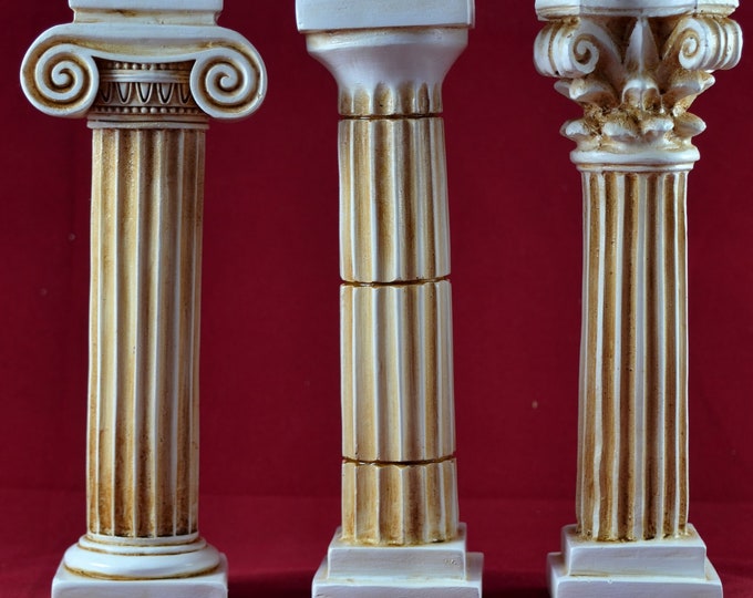 Ancient Greek Doric Corinthian Ionic Order Column Set Pedestal Temple 6 ...