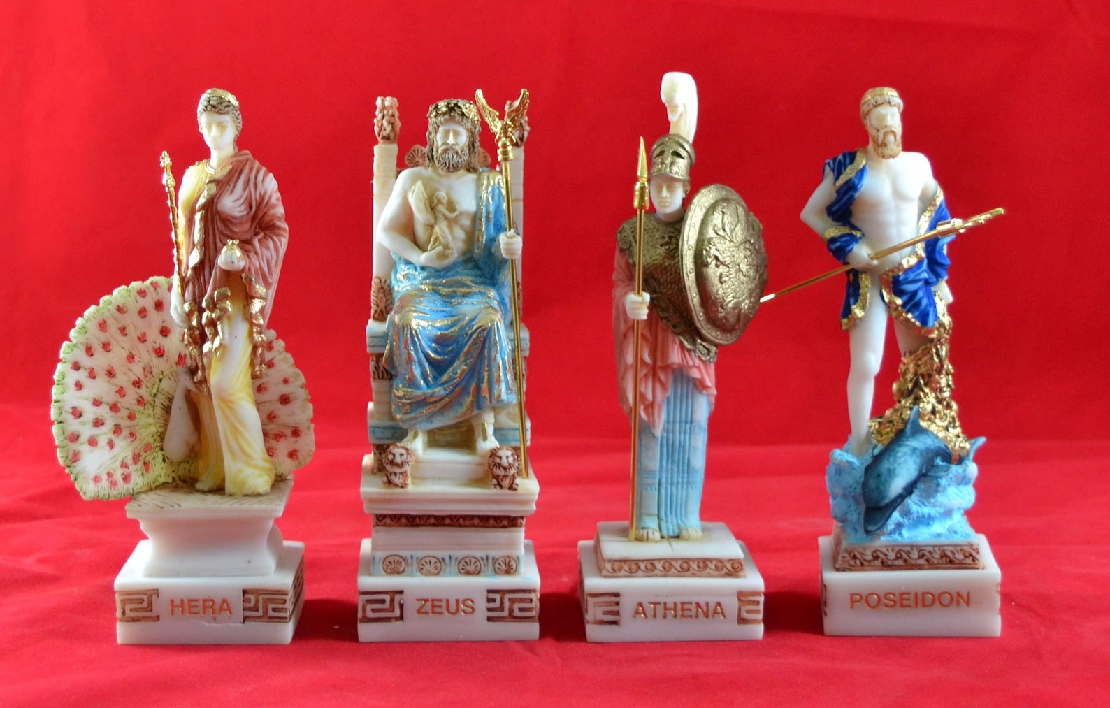 12 Olympian Gods Set Statues Greek Pantheon Patina Colour NEW - Etsy