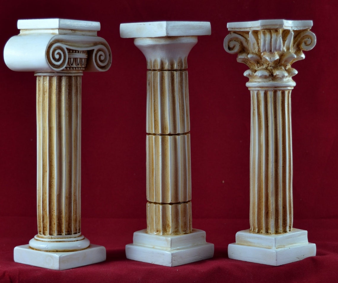 Ancient Greek Doric Corinthian Ionic Order Column Set Pedestal Temple 6 ...