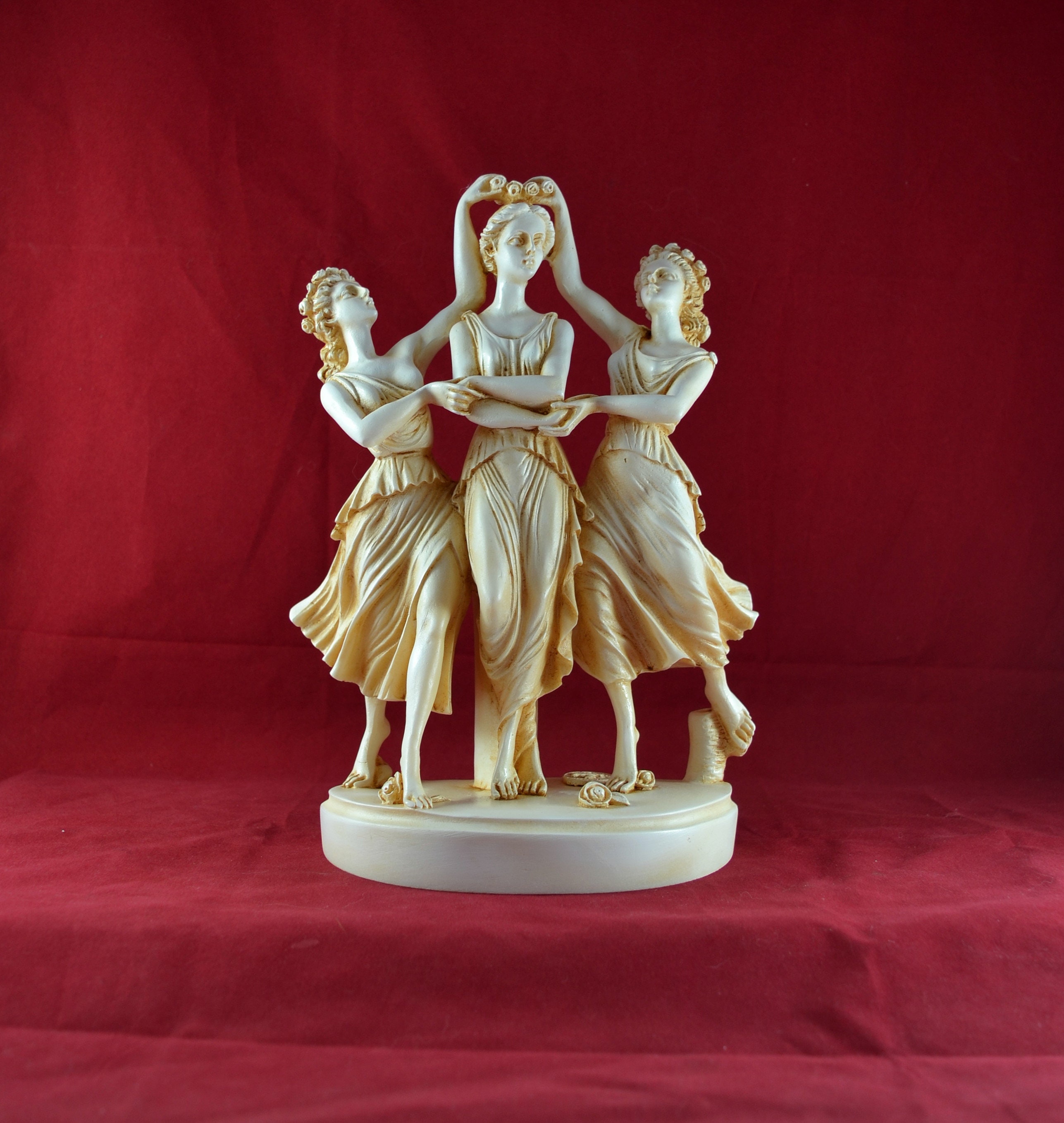 Three Graces Statue Sculpture Figurine Aged Patina Goddess 10 - Etsy UK