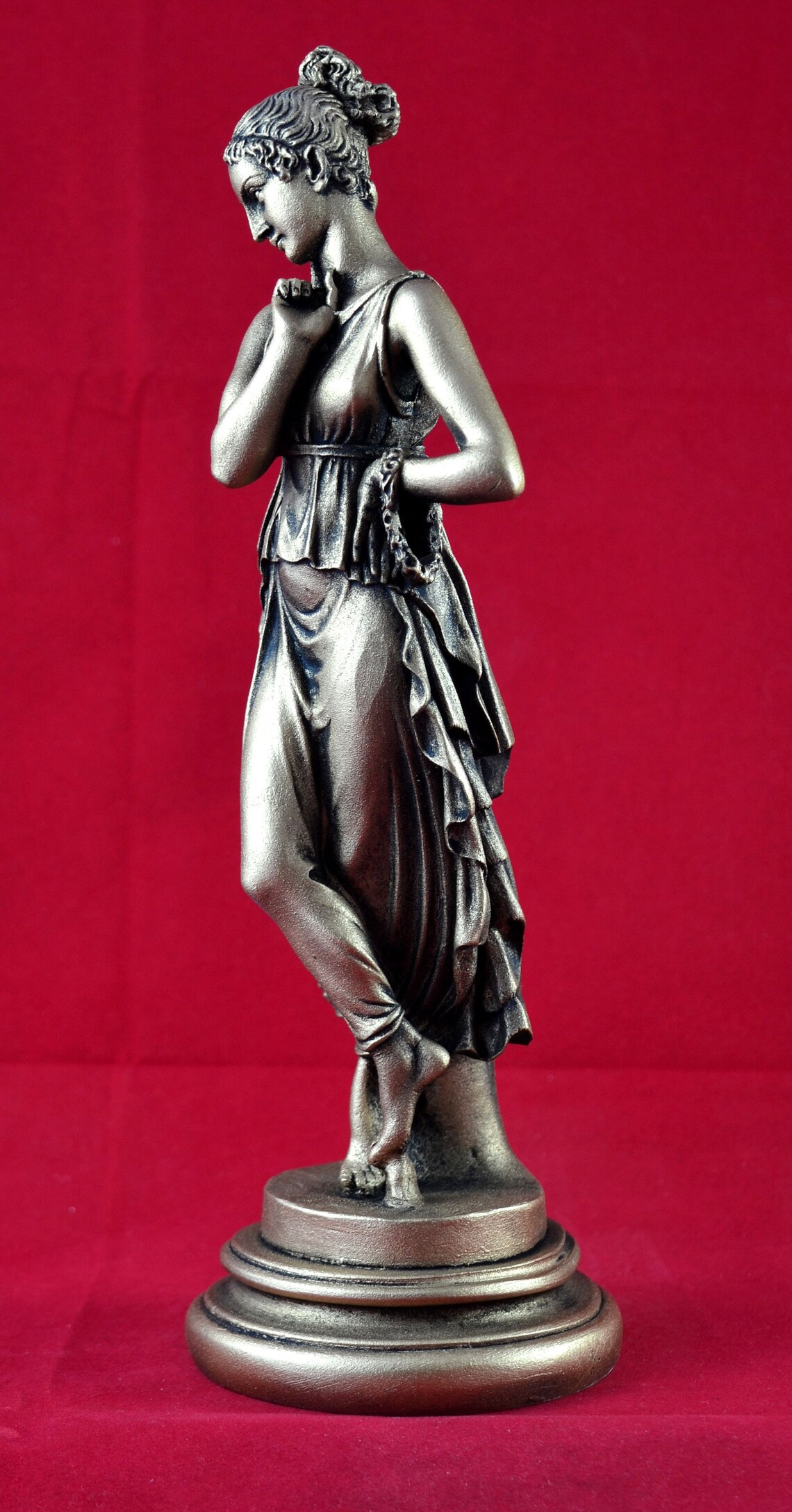 Persephone Goddess Queen of the Underworld Gold Patina Greek Statue 10 ...