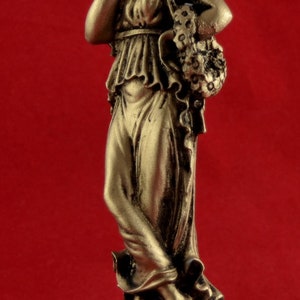 Persephone Goddess Queen of the Underworld Greek Gold Patina Statue 6,3 ...