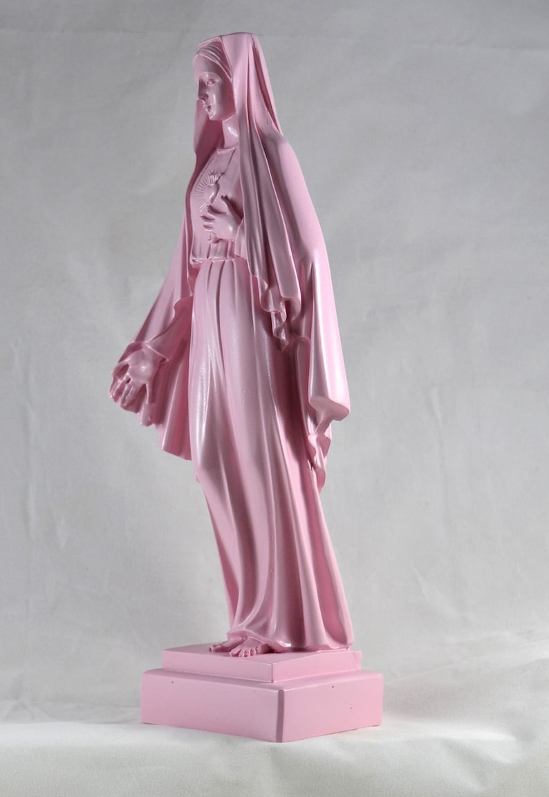 Virgin Mary Mother of JESUS Madonna Pink Statue 27 Cm (10,7 Inches ...