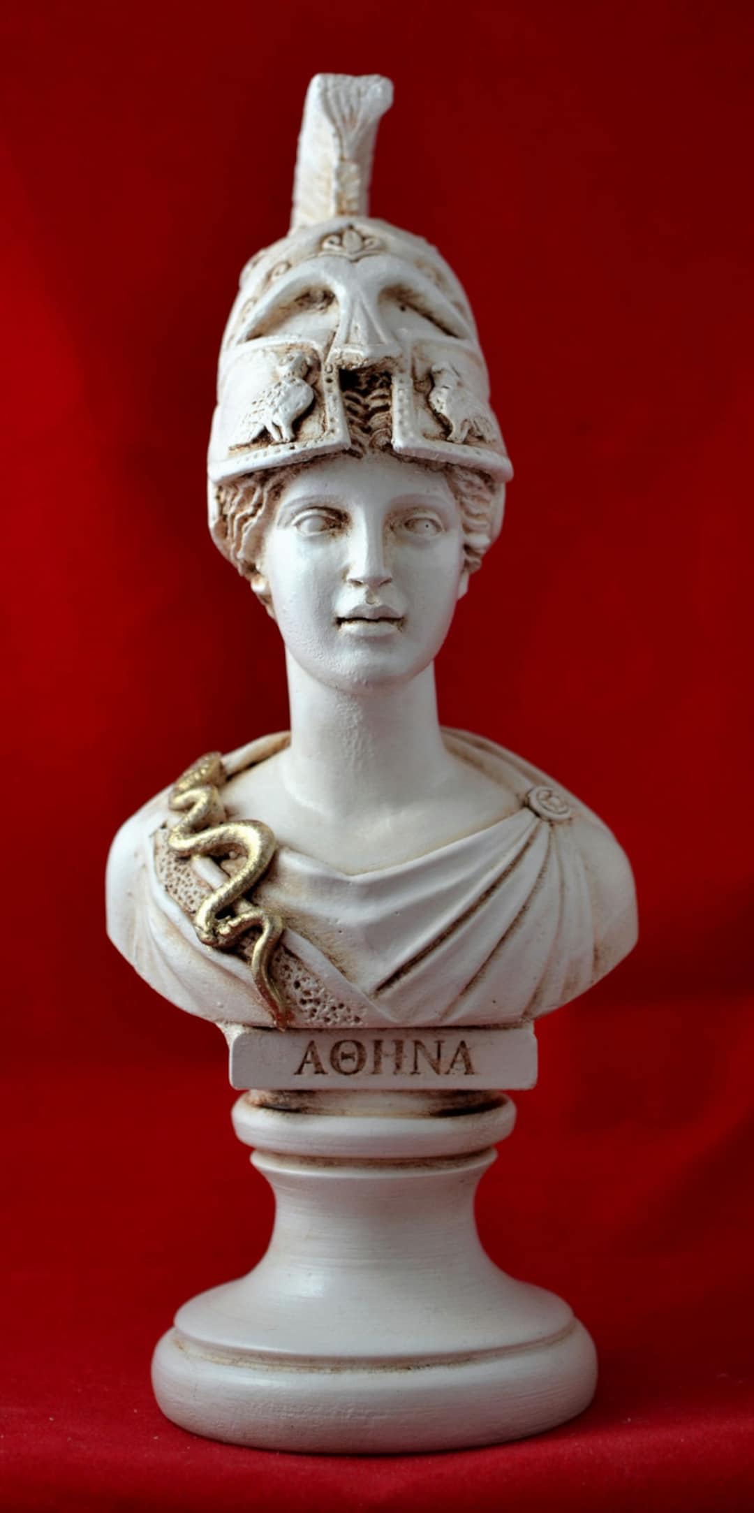 Athena Bust Greek Statue Wisdom Civilization Goddess NEW Aged - Etsy