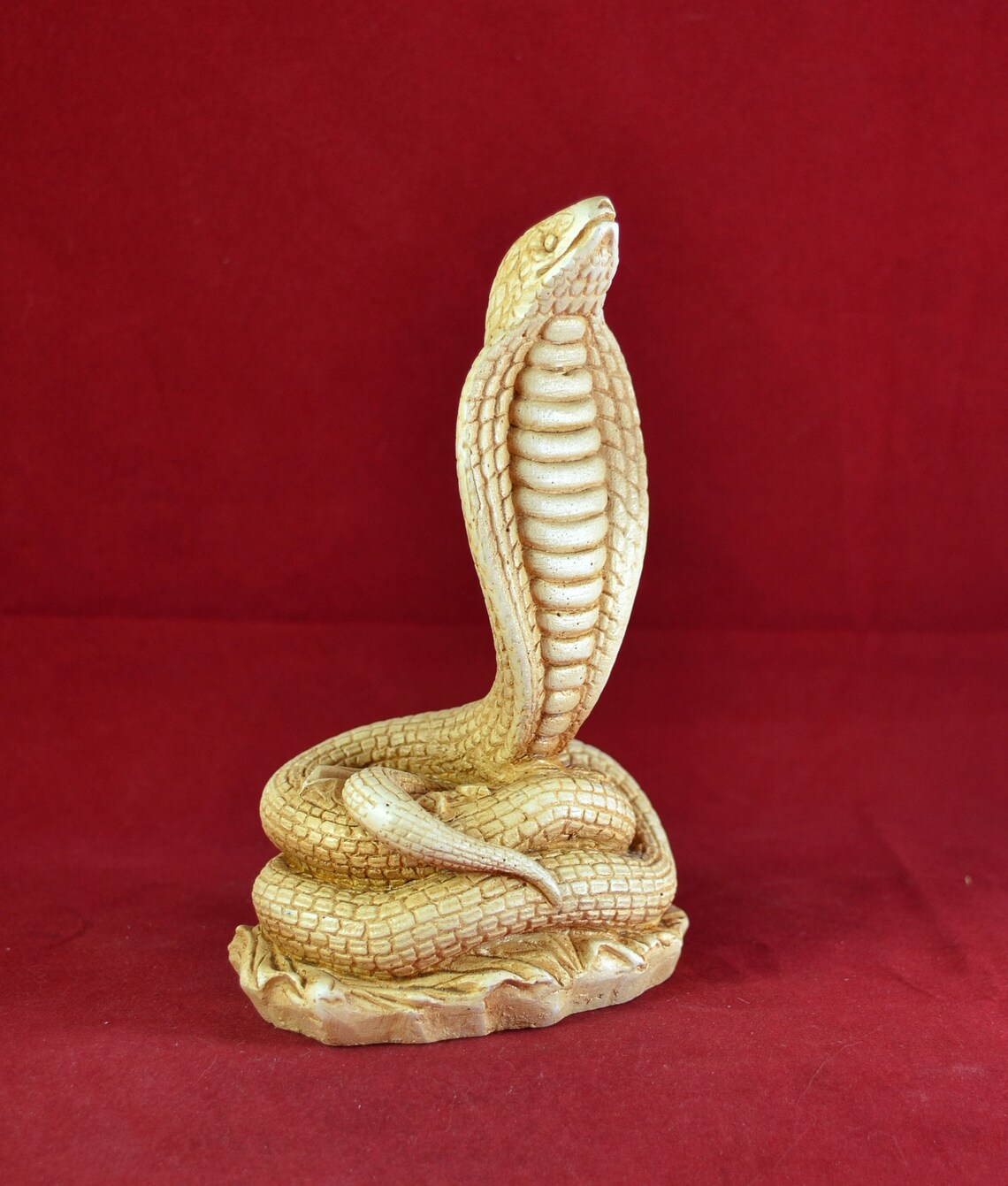 Cobra Snake Sculpture Greek Animal Marble Statue Aged Patina 13 Cm - 5. ...
