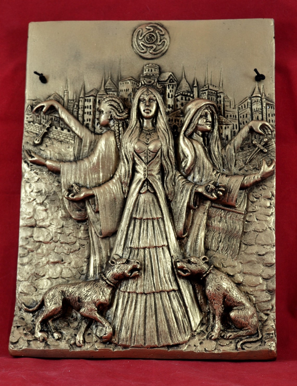 Hecate Gold Magic Witch Goddess Hekate Relief Statue 23 Cm 9 - Etsy