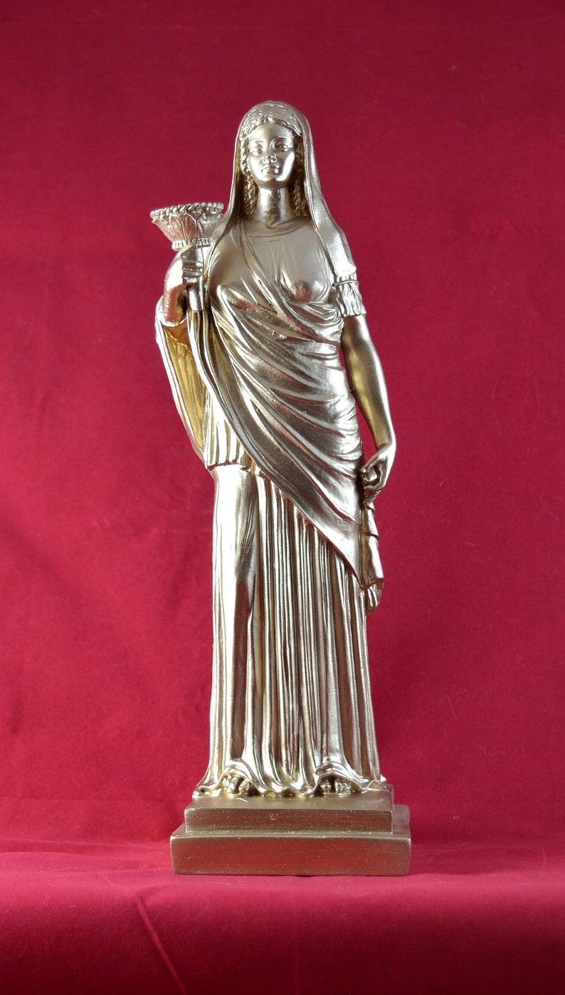 Persephone Gold Goddess Queen of the Underworld Statue 25 Cm 10 Inches ...