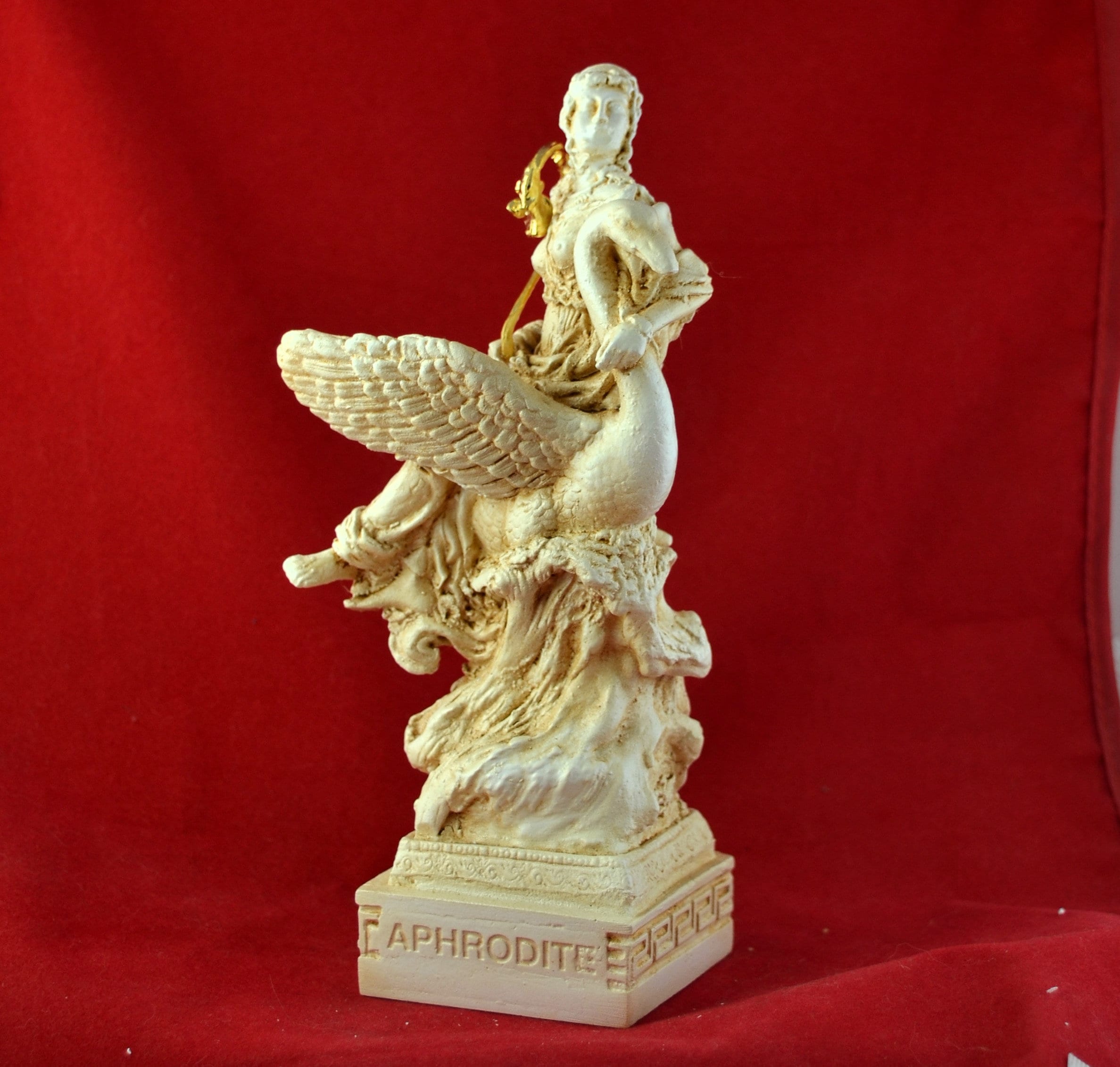 Aphrodite and Swan Greek Statue Love Beauty Goddess Aged Patina NEW 16 ...